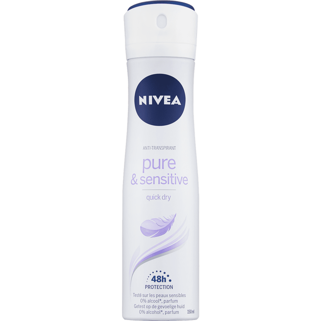 NIVEA Pure & Sensitive Deodorant Spray 150 ML | Etos