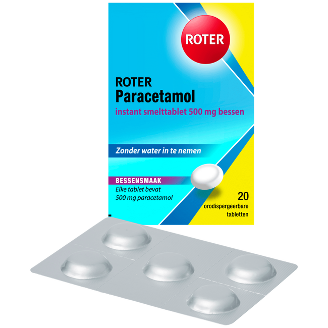 Roter Paracetamol smelttablet 500 mg 20 tabletten 20 EA | Etos