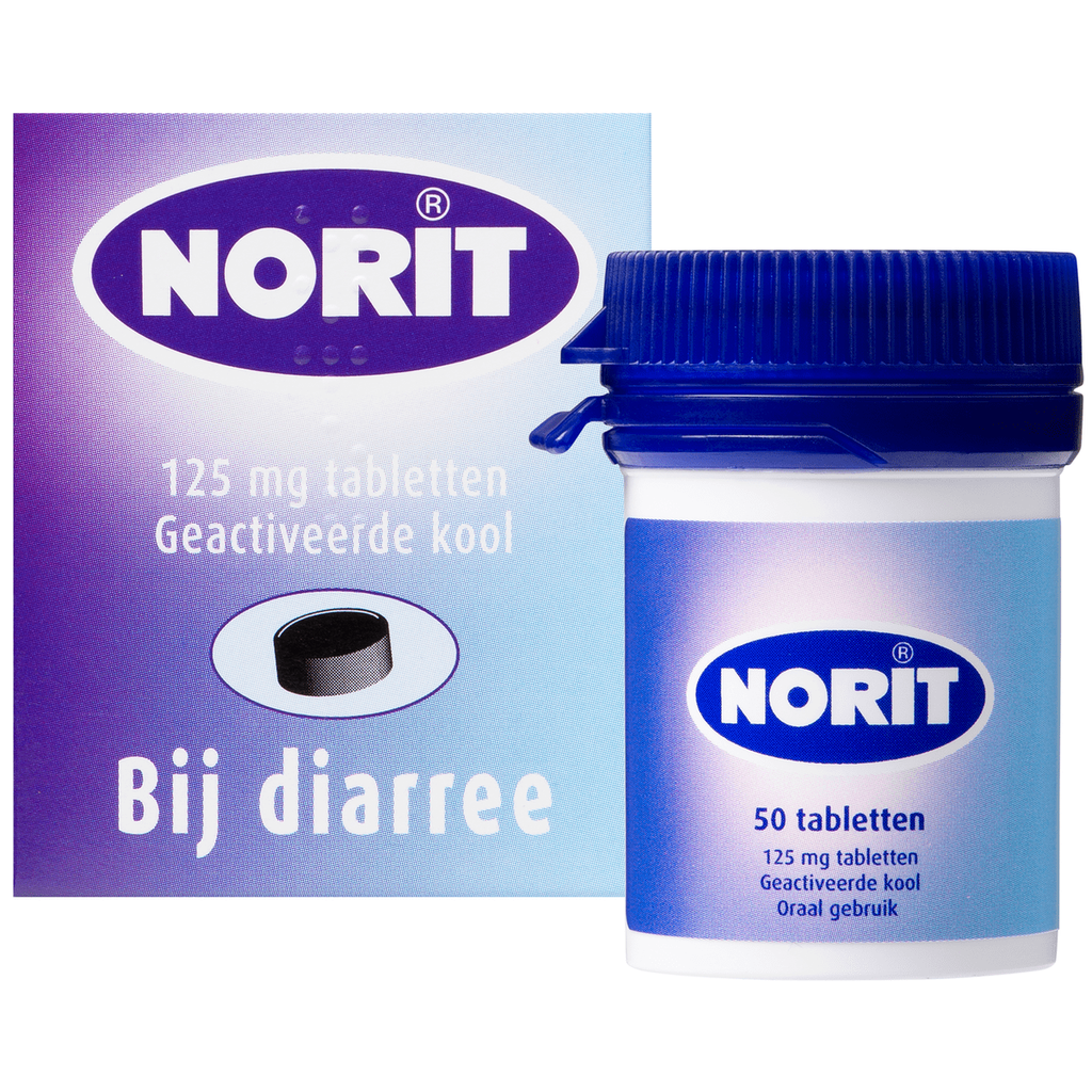 Norit 125 mg 50 tabletten 50 EA | Etos