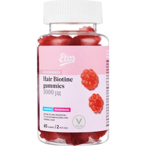 Etos Hair Biotine gummies 5000μg 60 stuks 60 EA | Etos