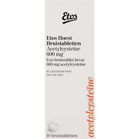 Etos Hoest Bruistabletten Acetylcysteïne 600 MG 10 EA | Etos