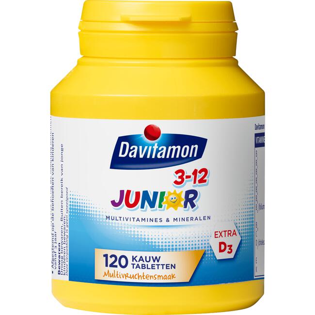 Davitamon Junior 3+ Kauwvitamines Multifruit 120 EA | Etos