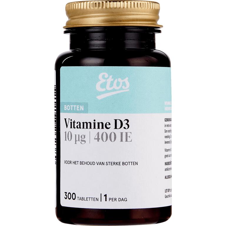 Etos Vitamine D3 10µg 400 IE 300 tabletten 300 EA | Etos