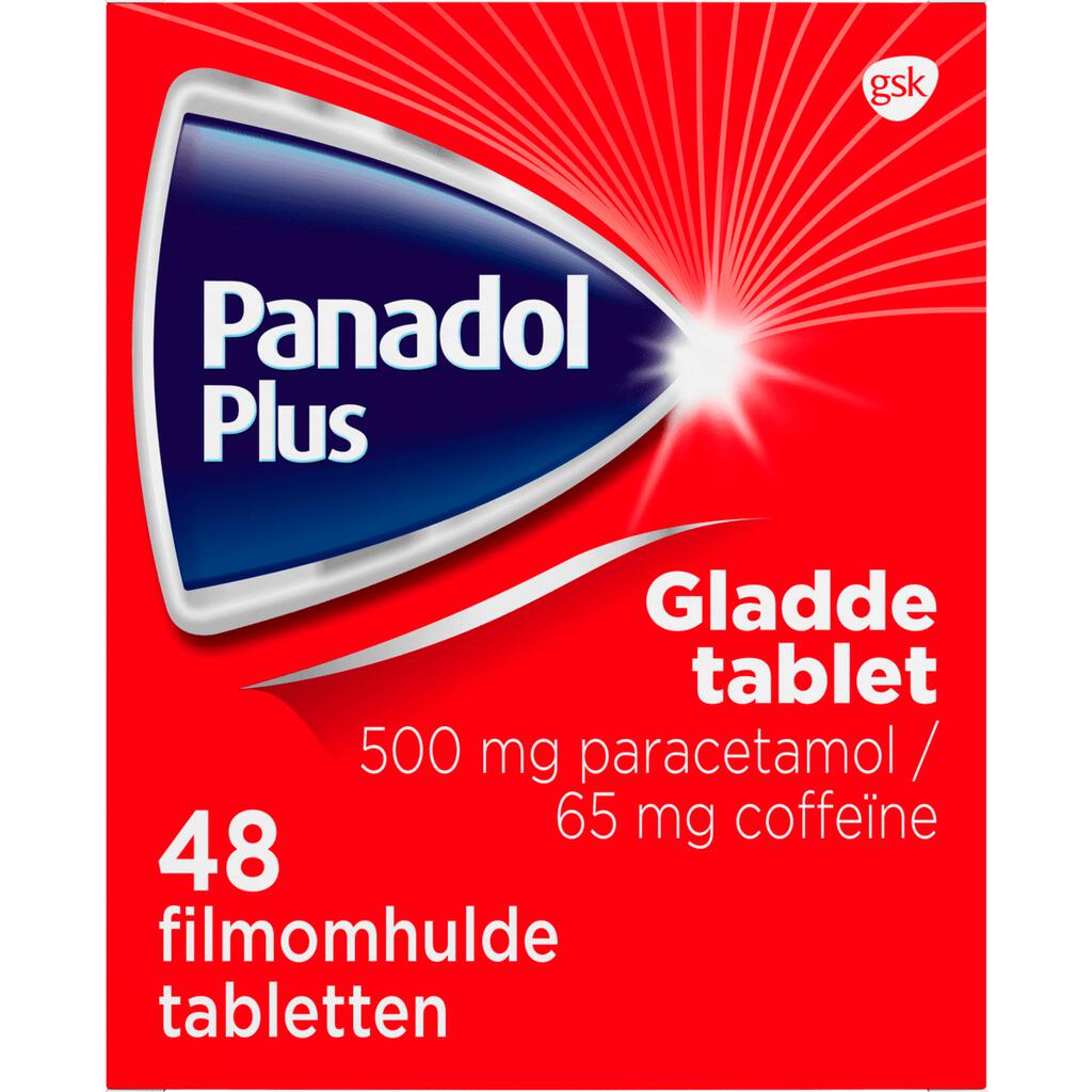 Panadol Plus Gladde Tablet Paracetemol Filmomhuld 48 EA | Etos