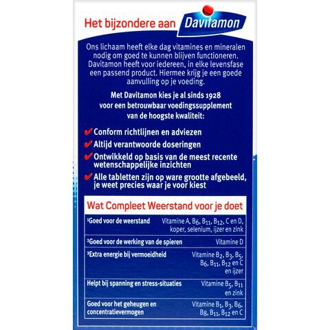 Davitamon Compleet Weerstand Met Vitamine C&D Multivitamine Bosvruchten ...