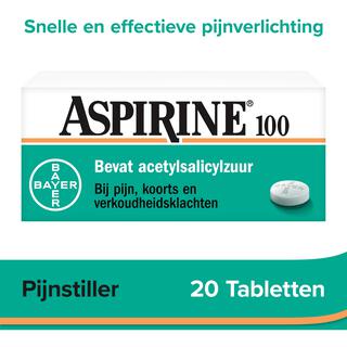 Aspirine 100 mg helpt bij pijn 20 tabletten 20 EA | Etos