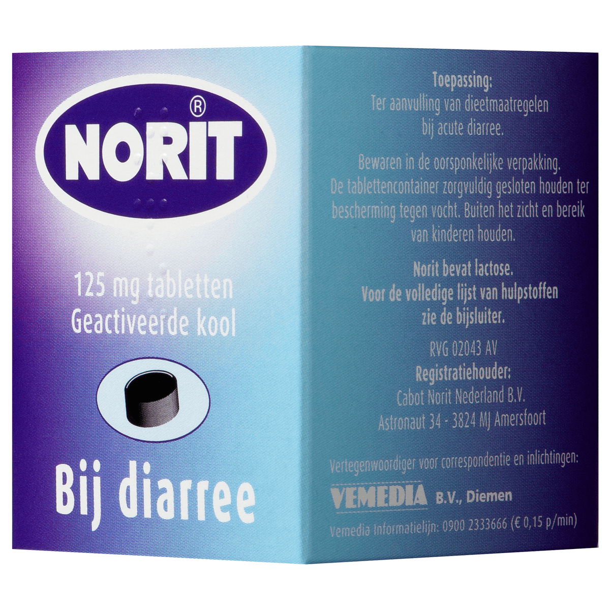 Norit 125 mg 50 tabletten 50 EA | Etos
