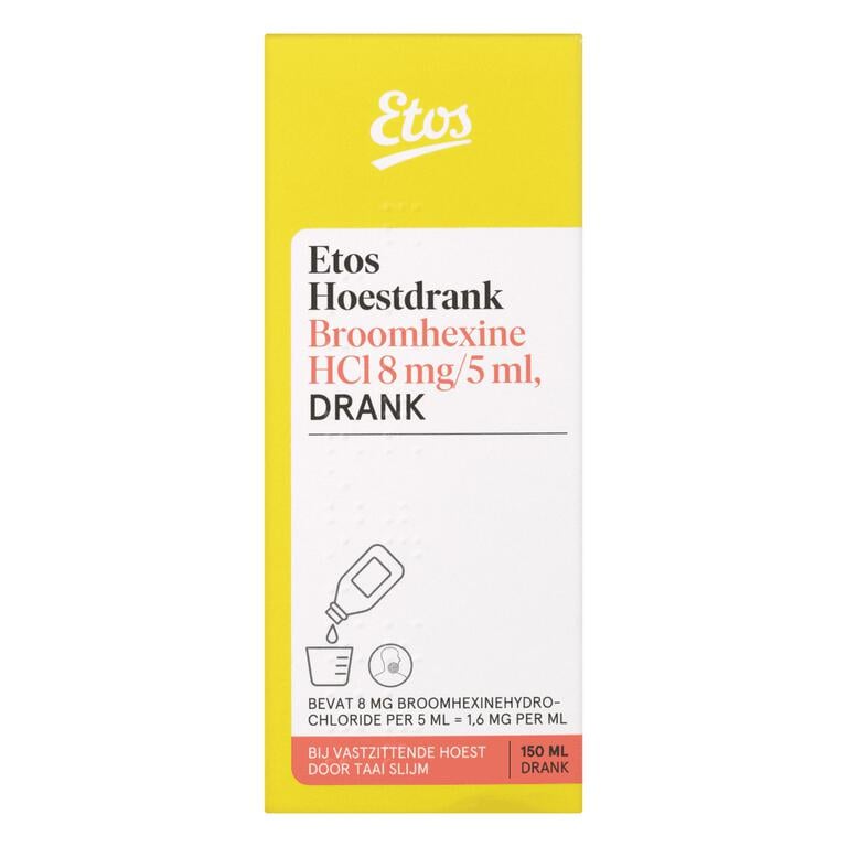 Etos Hoestdrank Broomhexine HCI 8 MG/5 ML 150 ML | Etos