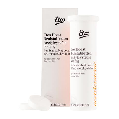 Etos Hoest Bruistabletten Acetylcysteïne 600 MG 10 EA | Etos