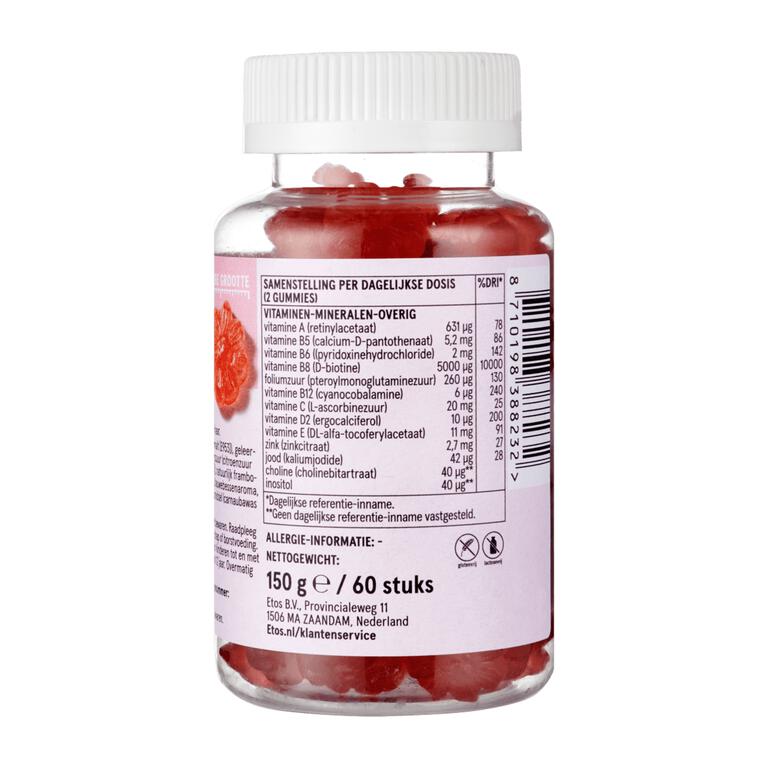 Etos Hair Biotine gummies 5000μg 60 stuks 60 EA | Etos