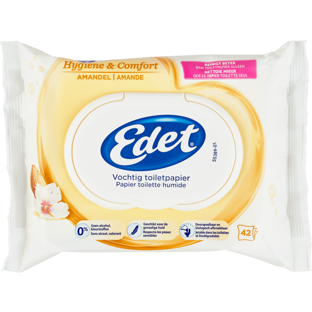 Edet Amandel Vochtig Toiletpapier 42 EA | Etos