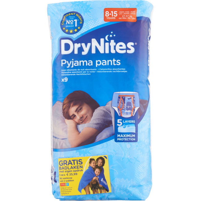 Huggies DryNites Boys Pyjama Pants 8-15 9 EA | Etos