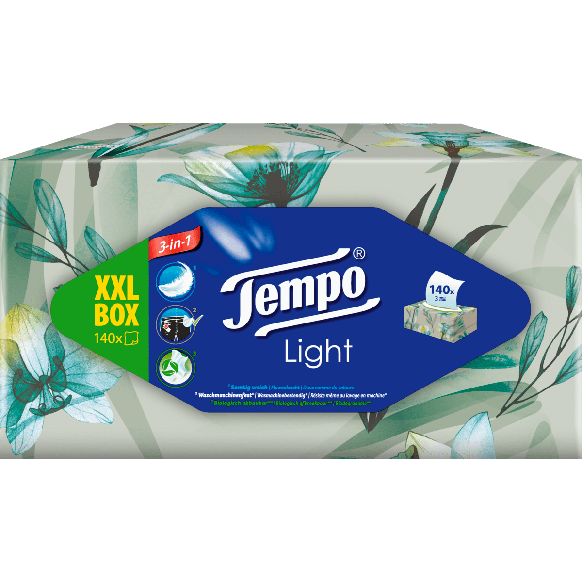 Tempo XXL Light box Tissues 140 stuks 140 EA | Etos