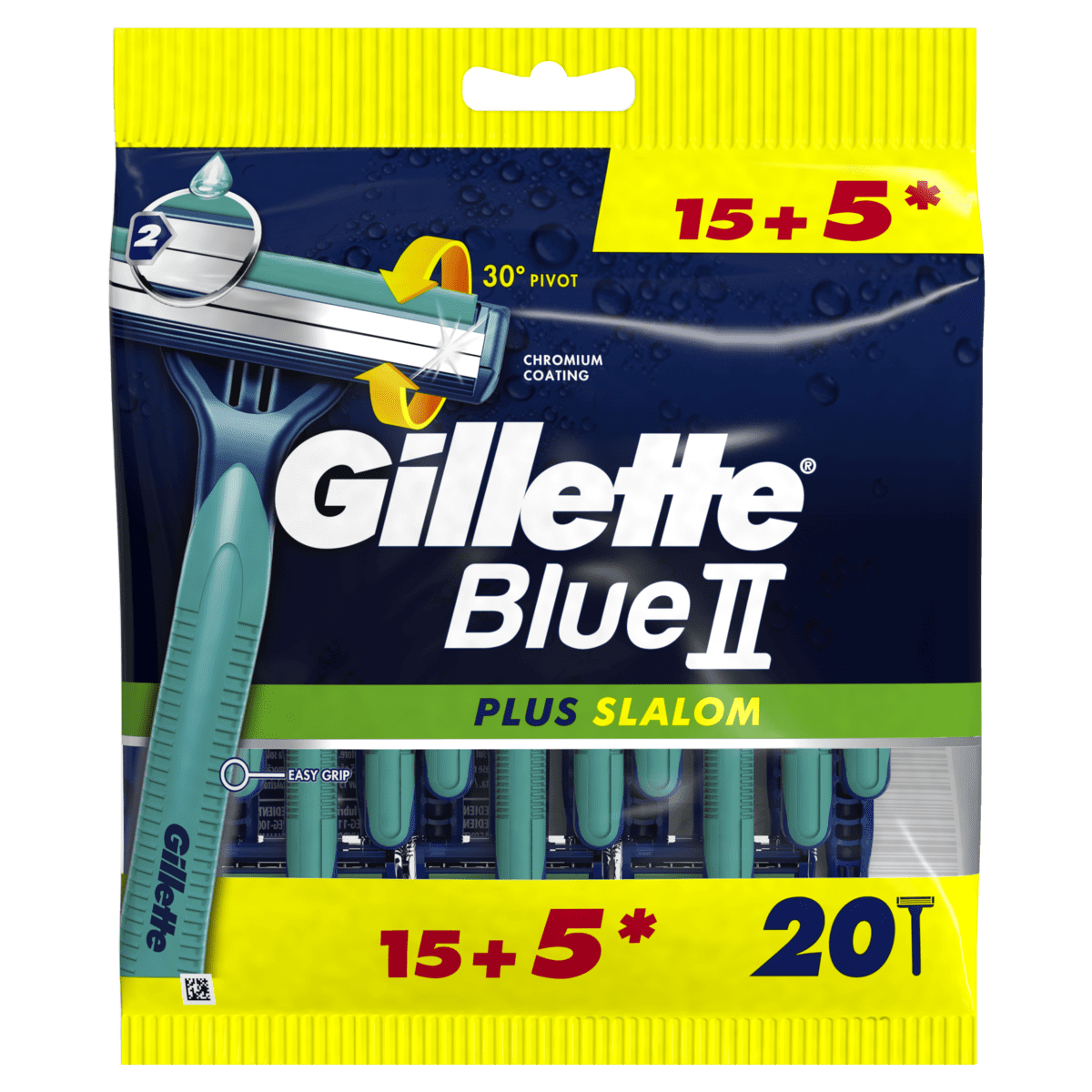 Gillette Blue2 Plus Slalom Wegwerpmesjes 20 Stuks 20 EA | Etos