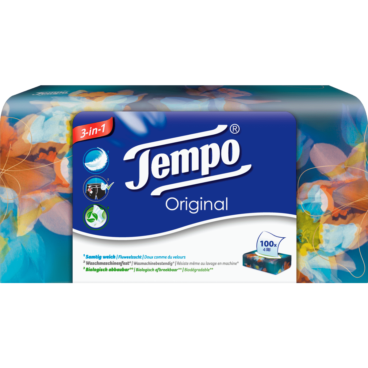 Tempo Original Box 4 Laags Zakdoekjes 100 stuks 100 EA | Etos