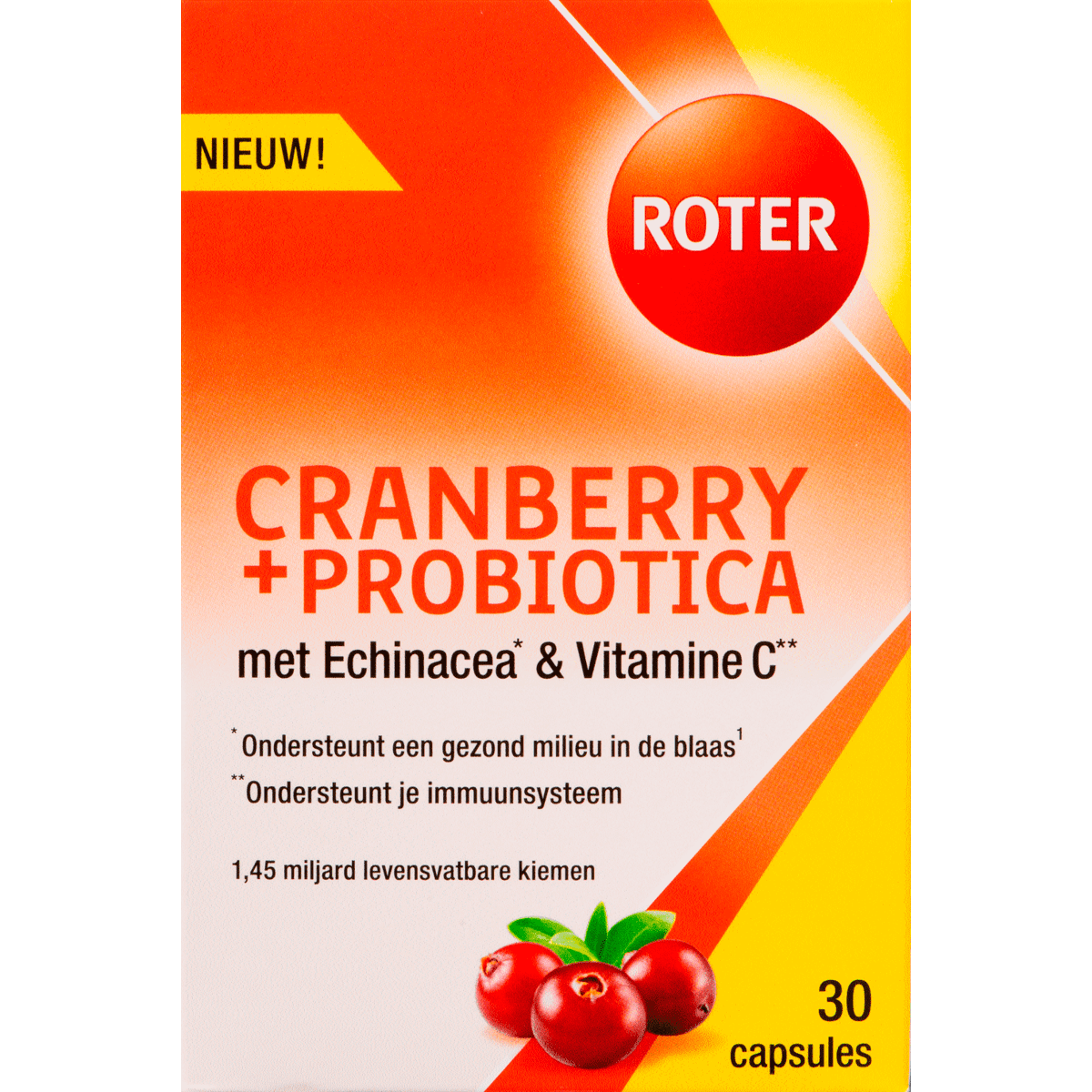 Roter Cranberry + Probiotica 30 Stuks 30 EA | Etos