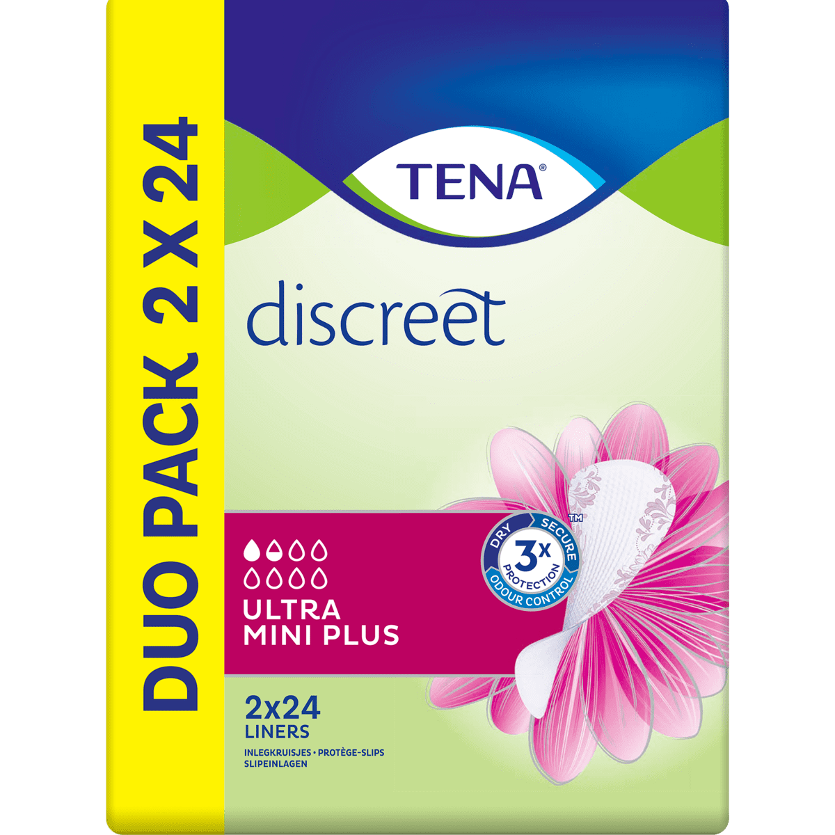 TENA Discreet Ultra Mini Plus Inlegkruisjes Duopack 48 EA | Etos