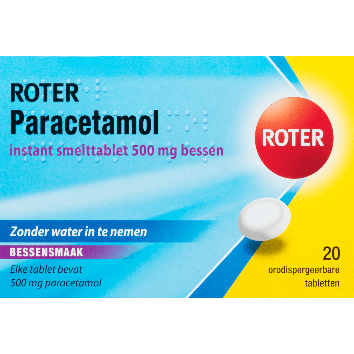 Roter Paracetamol smelttablet 500 mg 20 tabletten 20 EA | Etos