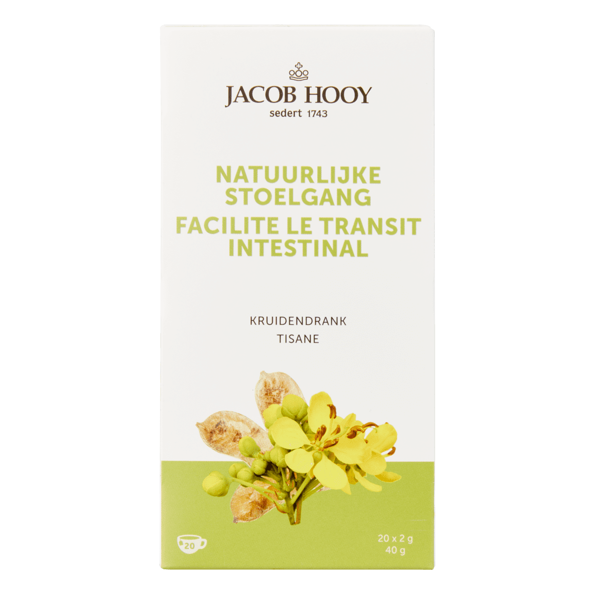 Jacob Hooy Theezakjes Natuurlijke Stoelgang 20 stuks 20 EA | Etos