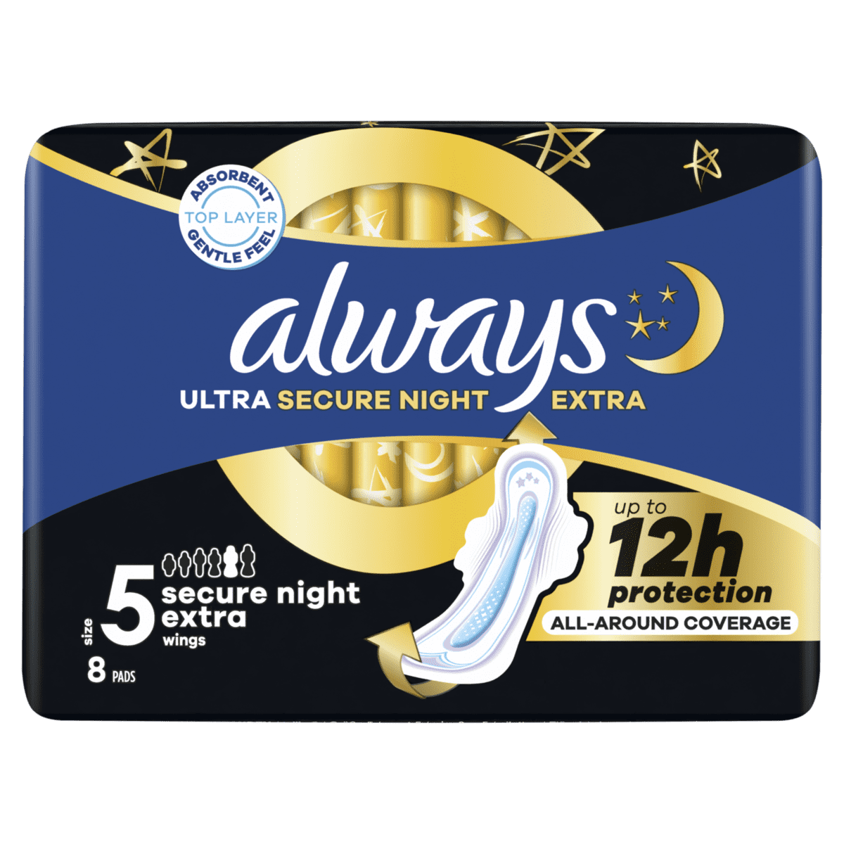 Always Maandverband Ultra Secure Night Extra Wings 8 EA | Etos