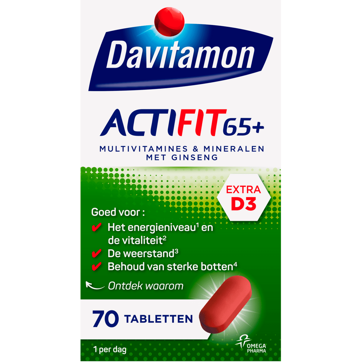 Davitamon Actifit 65+ Multivitamine 70 Stuks 70 EA | Etos