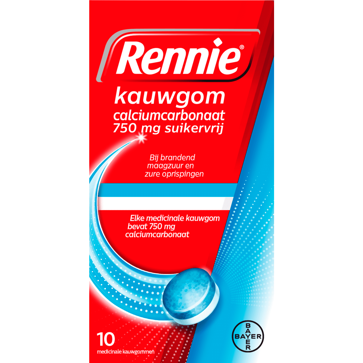 Rennie Kauwgom Suikervrij 10 stuks 10 EA | Etos