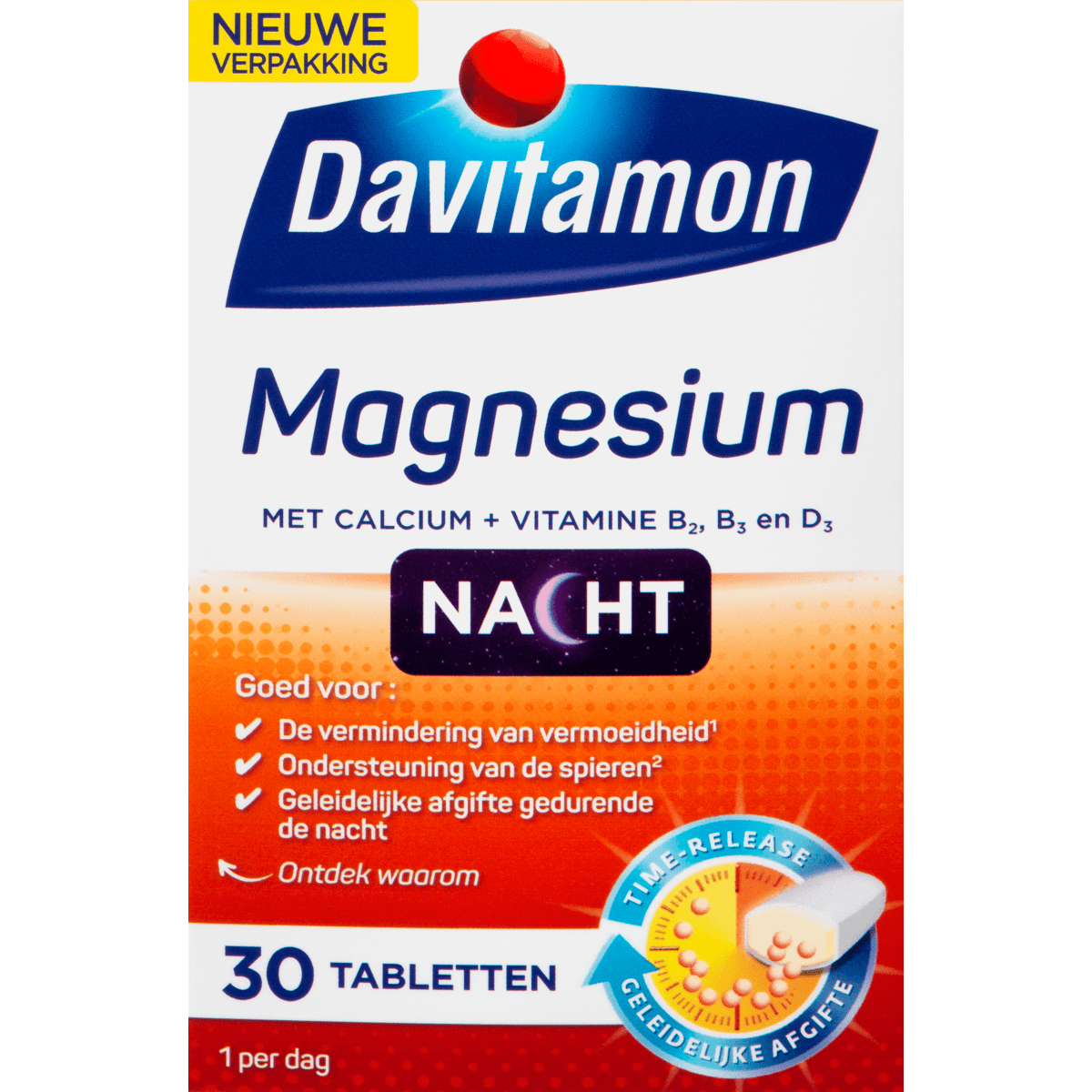 Davitamon Voor De Nacht Magnesium Tabletten 30 EA | Etos
