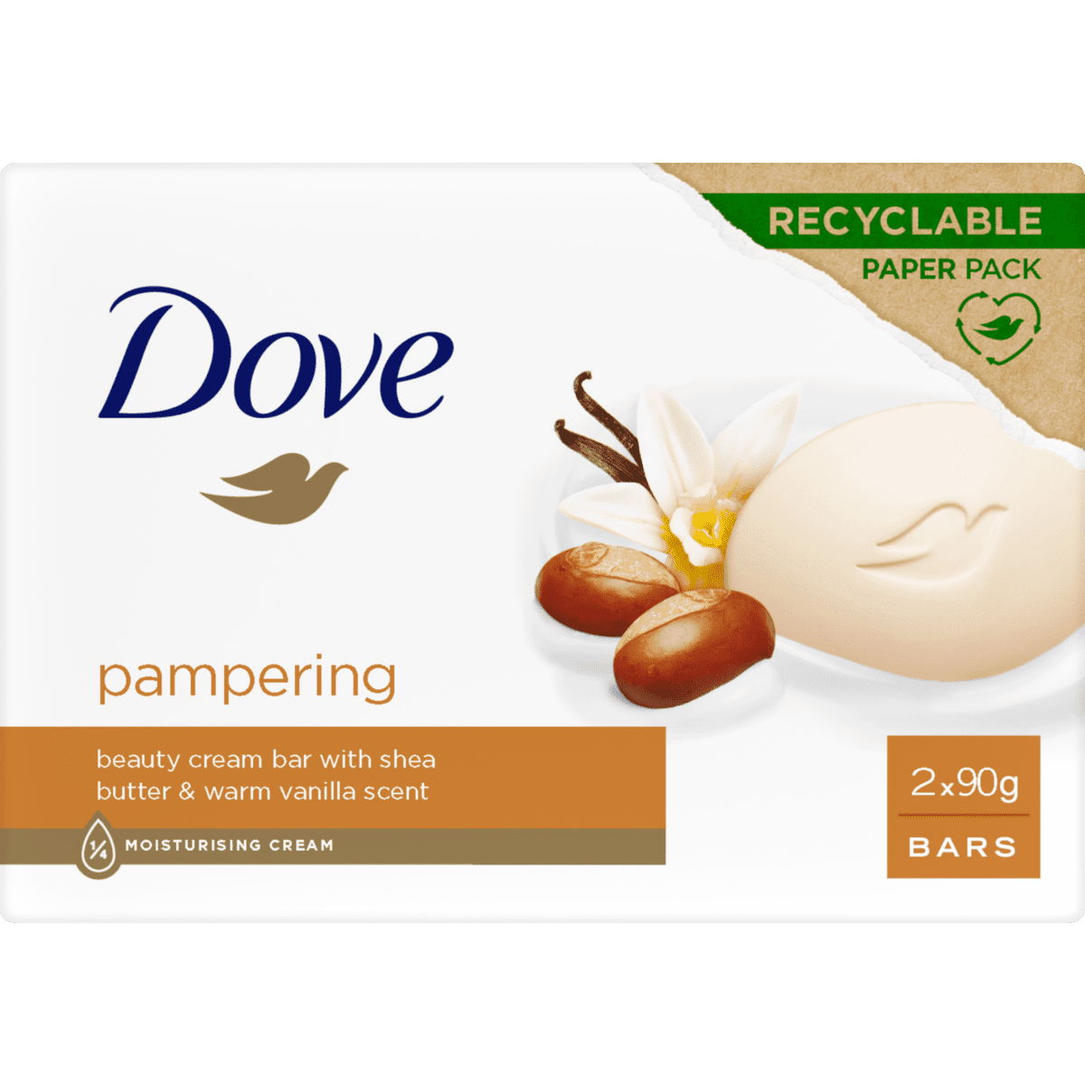 Dove Beauty Cream Sheabutter & Vanille Handzeep Bar 2 x 90 GR 2 EA | Etos