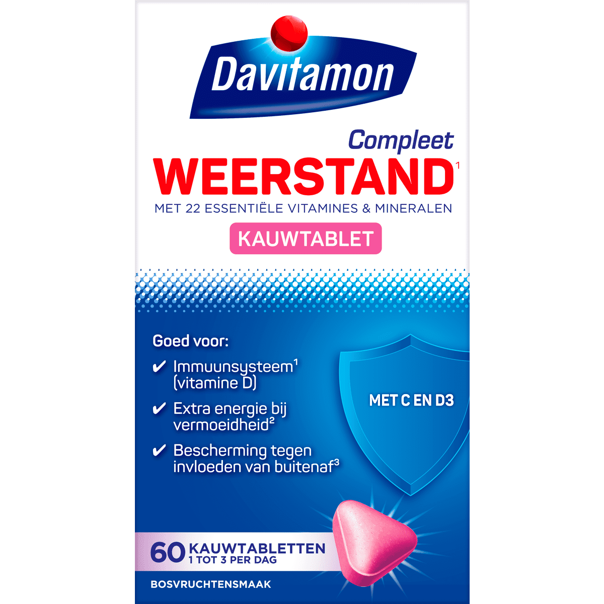 Davitamon Compleet Weerstand Met Vitamine C&D Multivitamine Bosvruchten ...