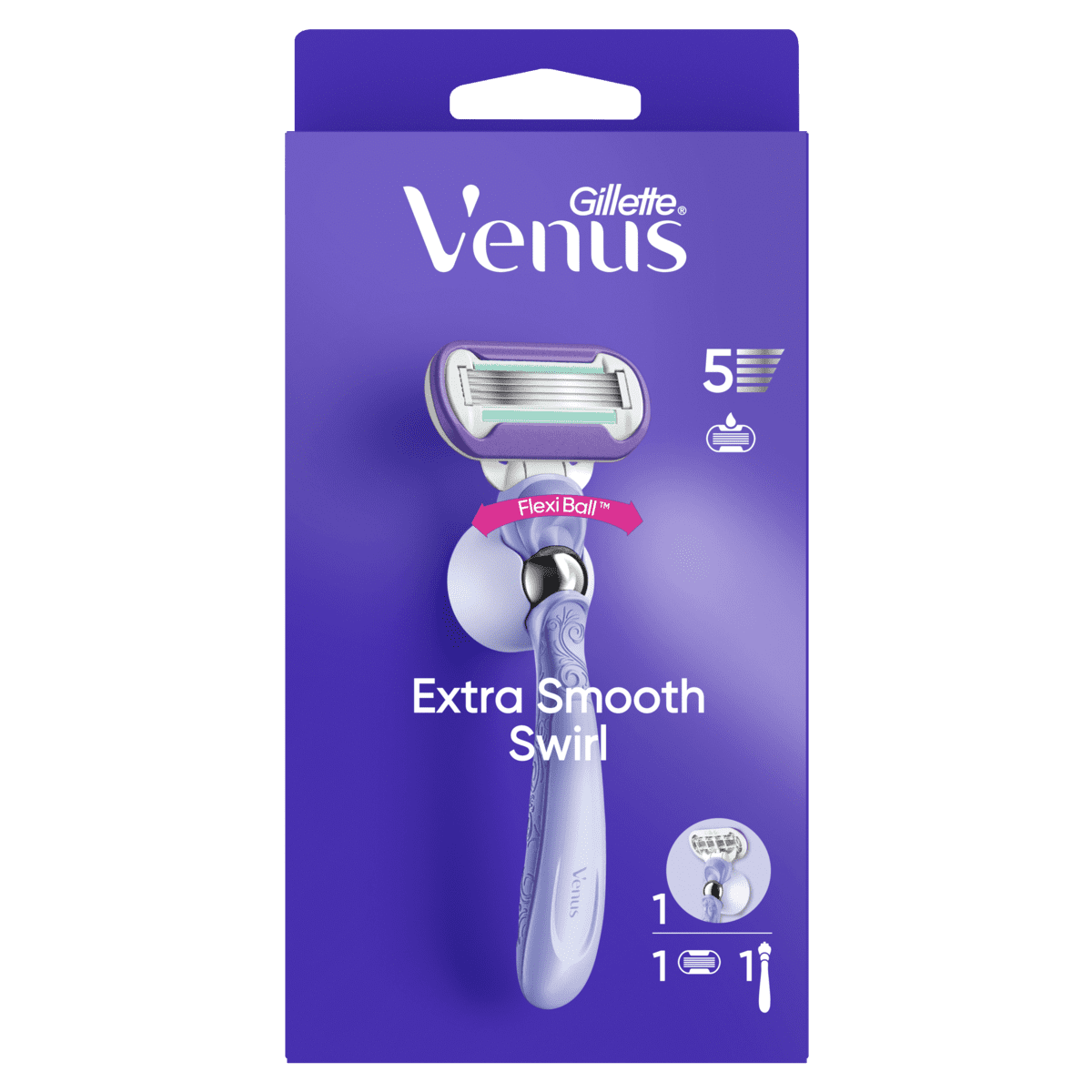 Gillette Venus Deluxe Smooth Swirl Extra Glad Scheersysteem 5 Blades 1 ...