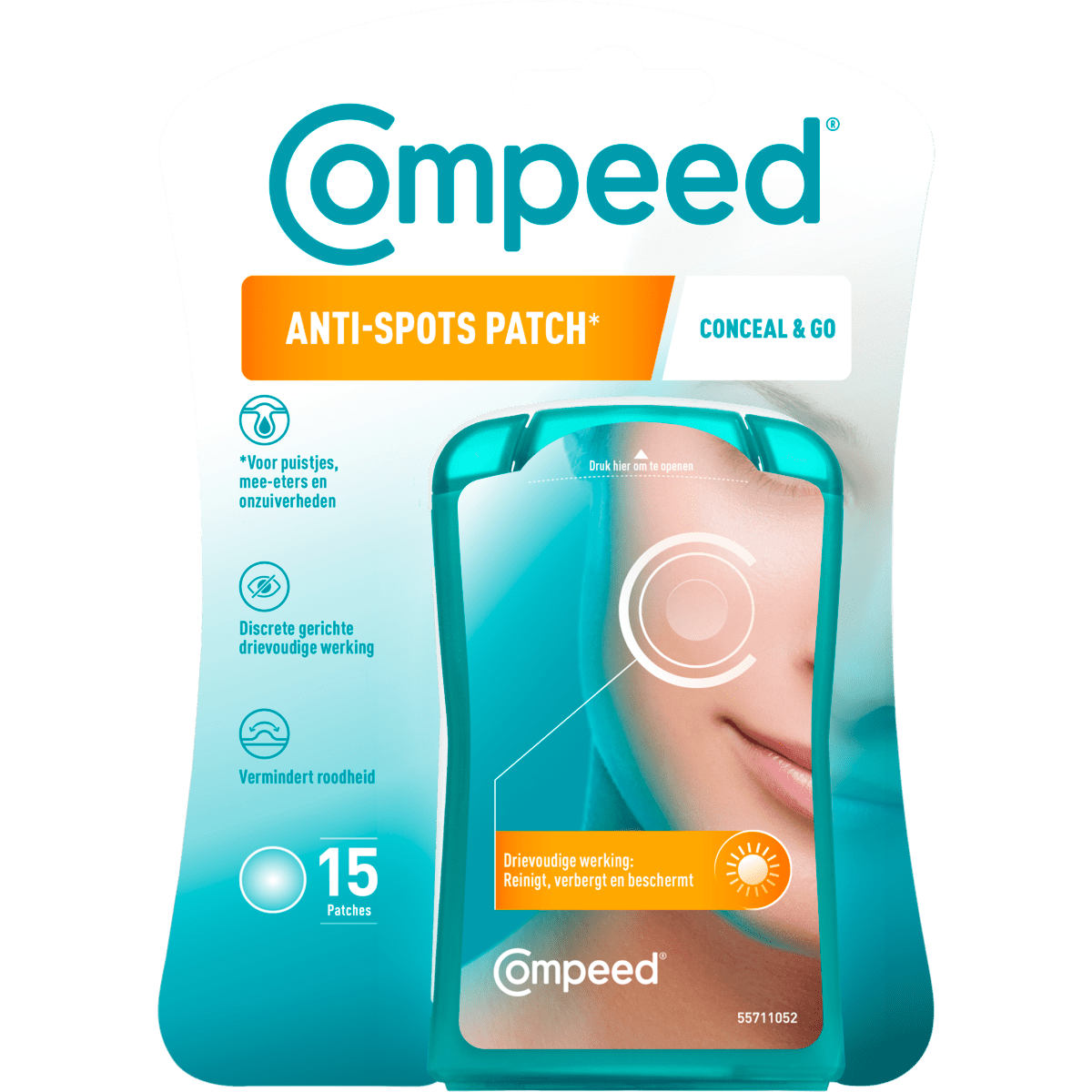 Compeed Anti-Spots Conceal & Go patches 15 stuks 15 EA | Etos