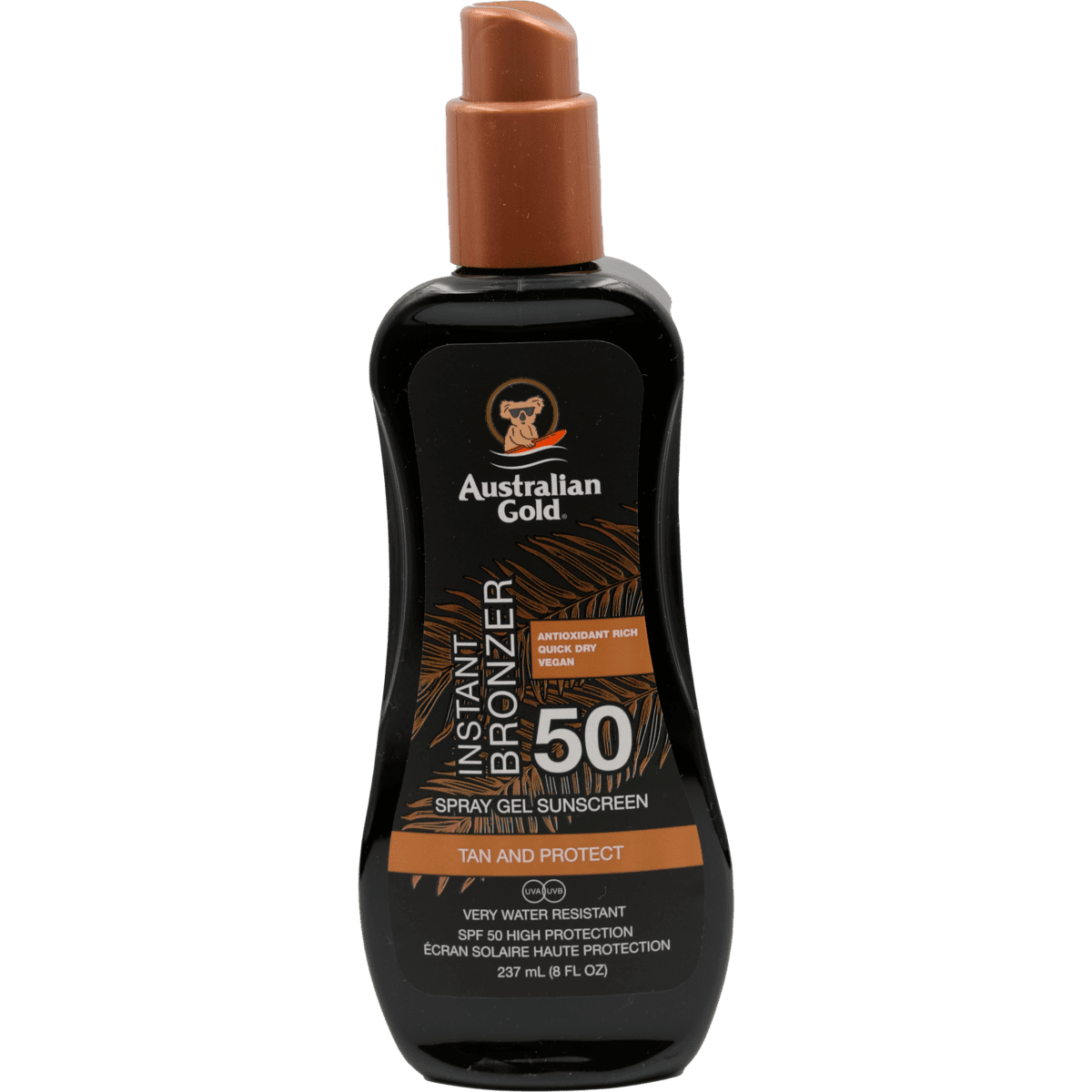 Australian Gold Tan & Protect Instant Bronzer Zonnebrand Spray Gel ...