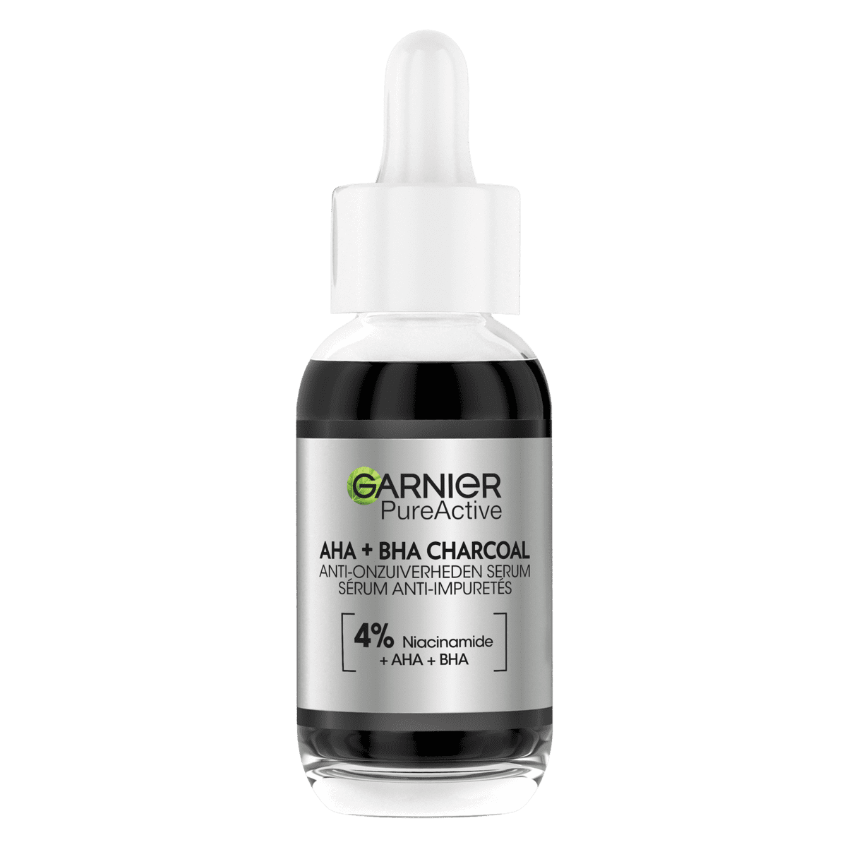 Garnier PureActive AHA + BHA Charcoal Anti-Onzuiverheden Serum 30 ML 30 ...
