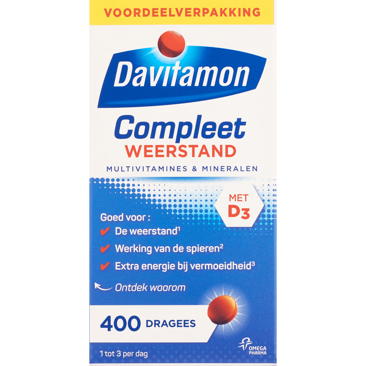 Davitamon Compleet Weerstand Vitamine C & D tabletten 400 EA | Etos