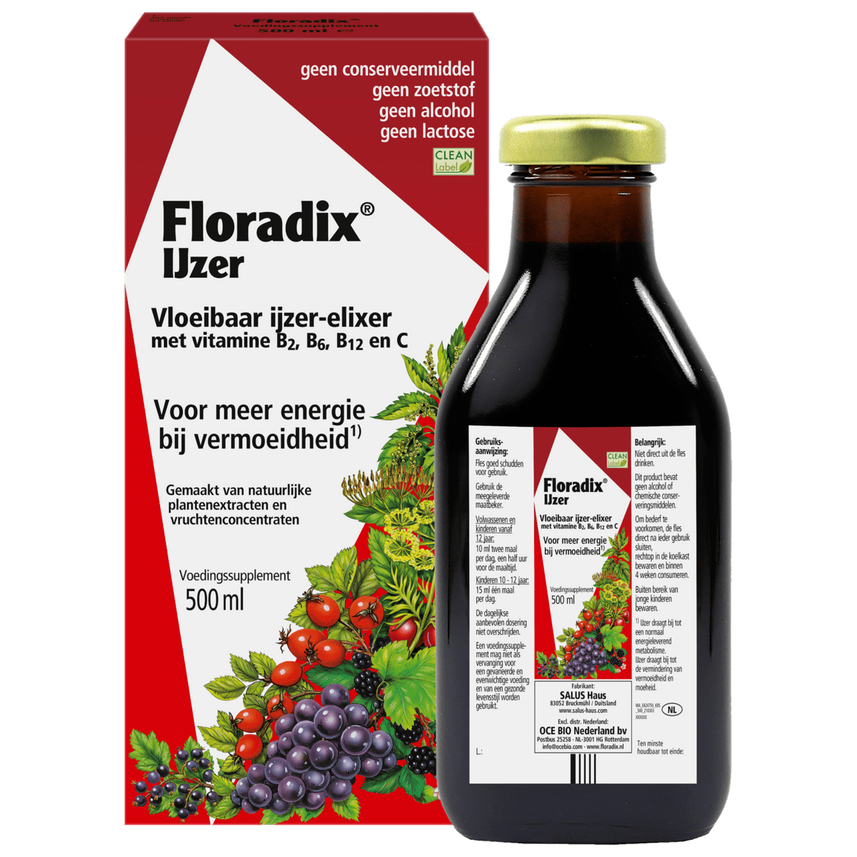 Salus Floradix IJzer-Elixer 500 ML | Etos