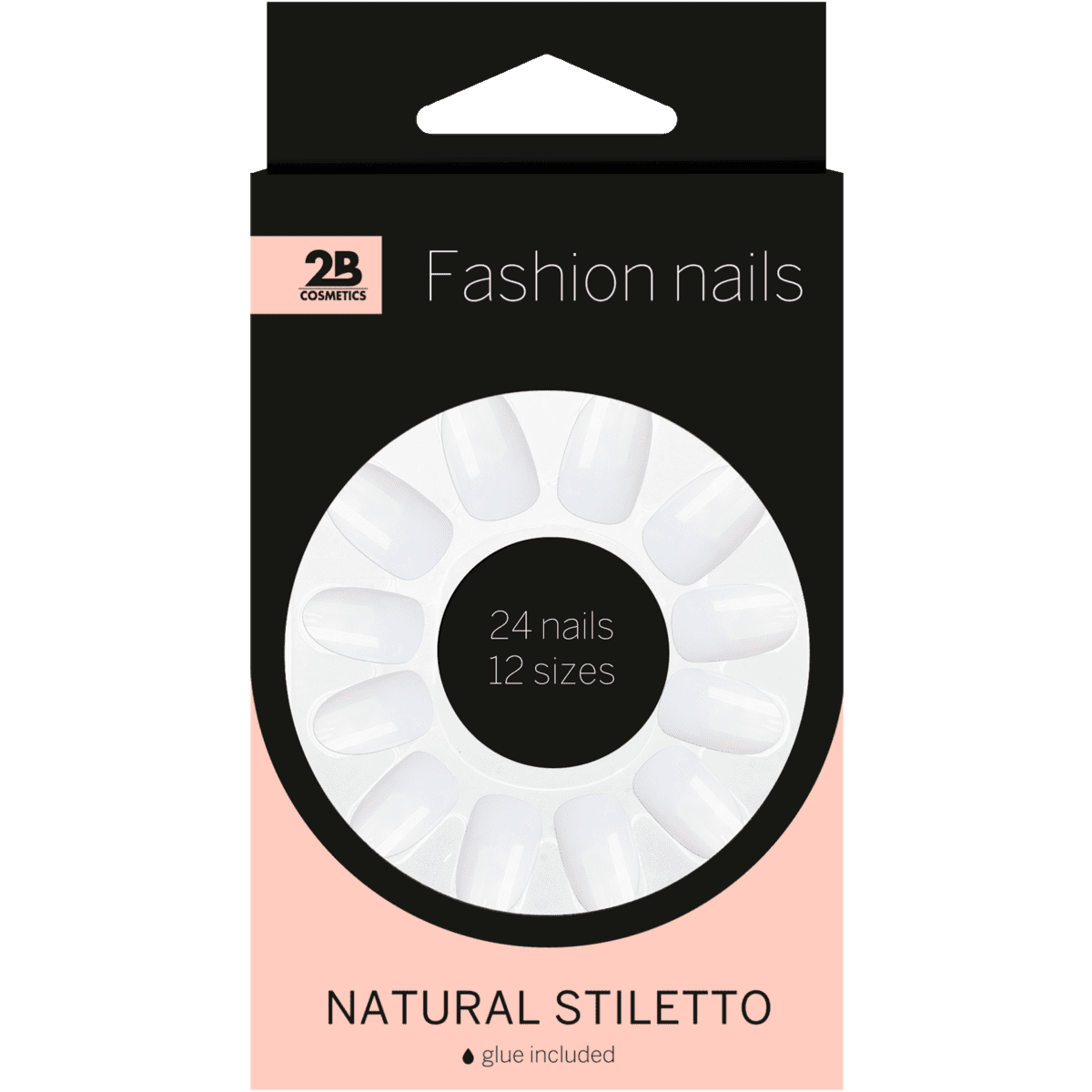 2B Fashion Nails Natural Stiletto 24 EA | Etos