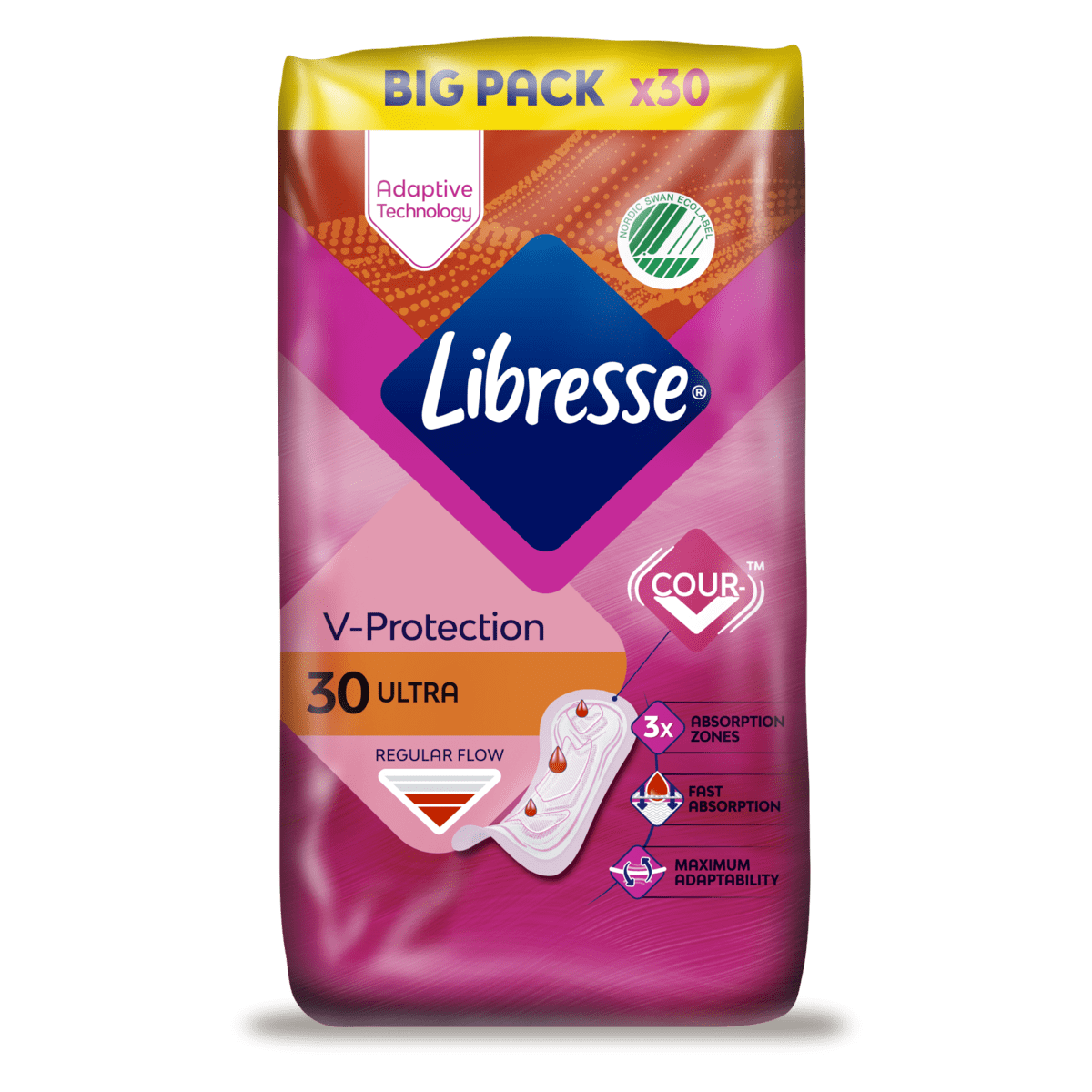 Libresse Ultra Regular Maandverband Big Pack 30 stuks 30 EA | Etos