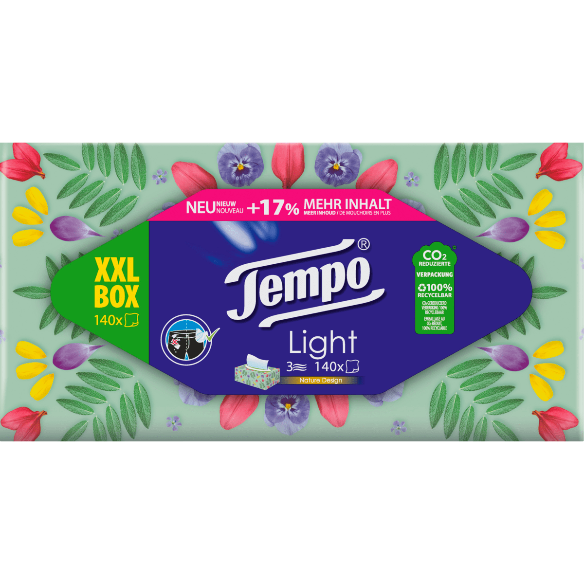 Tempo XXL Light box Tissues 140 stuks 140 EA | Etos