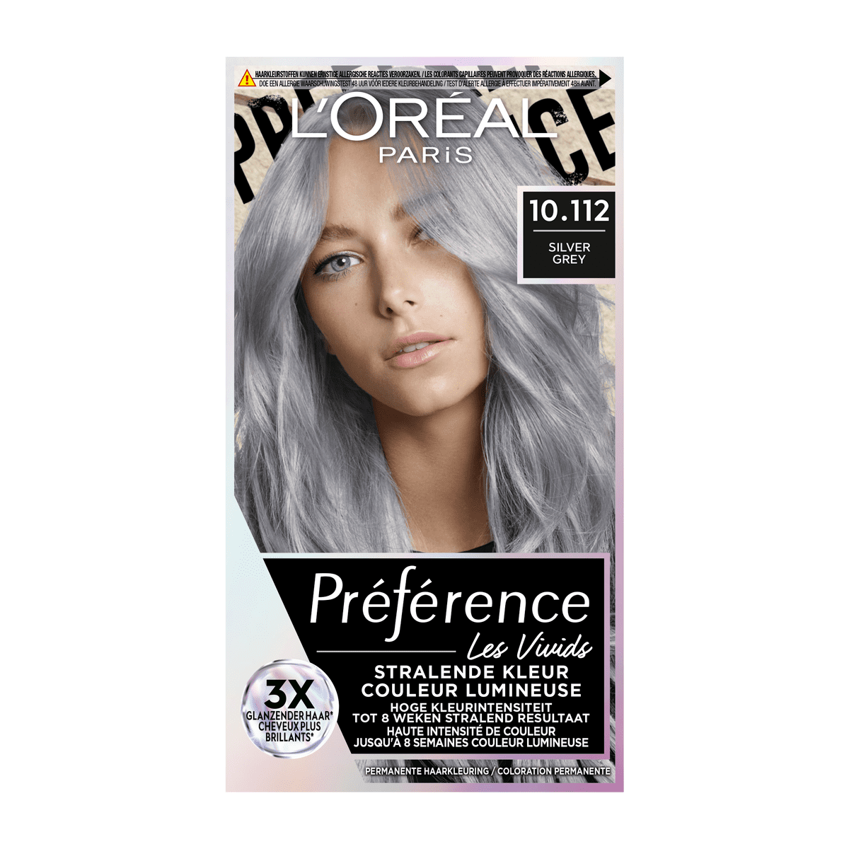 L'Oréal Paris Preference Vivids Permanente Haarverf 10.112 Silver Grey Soho 1 EA | Etos