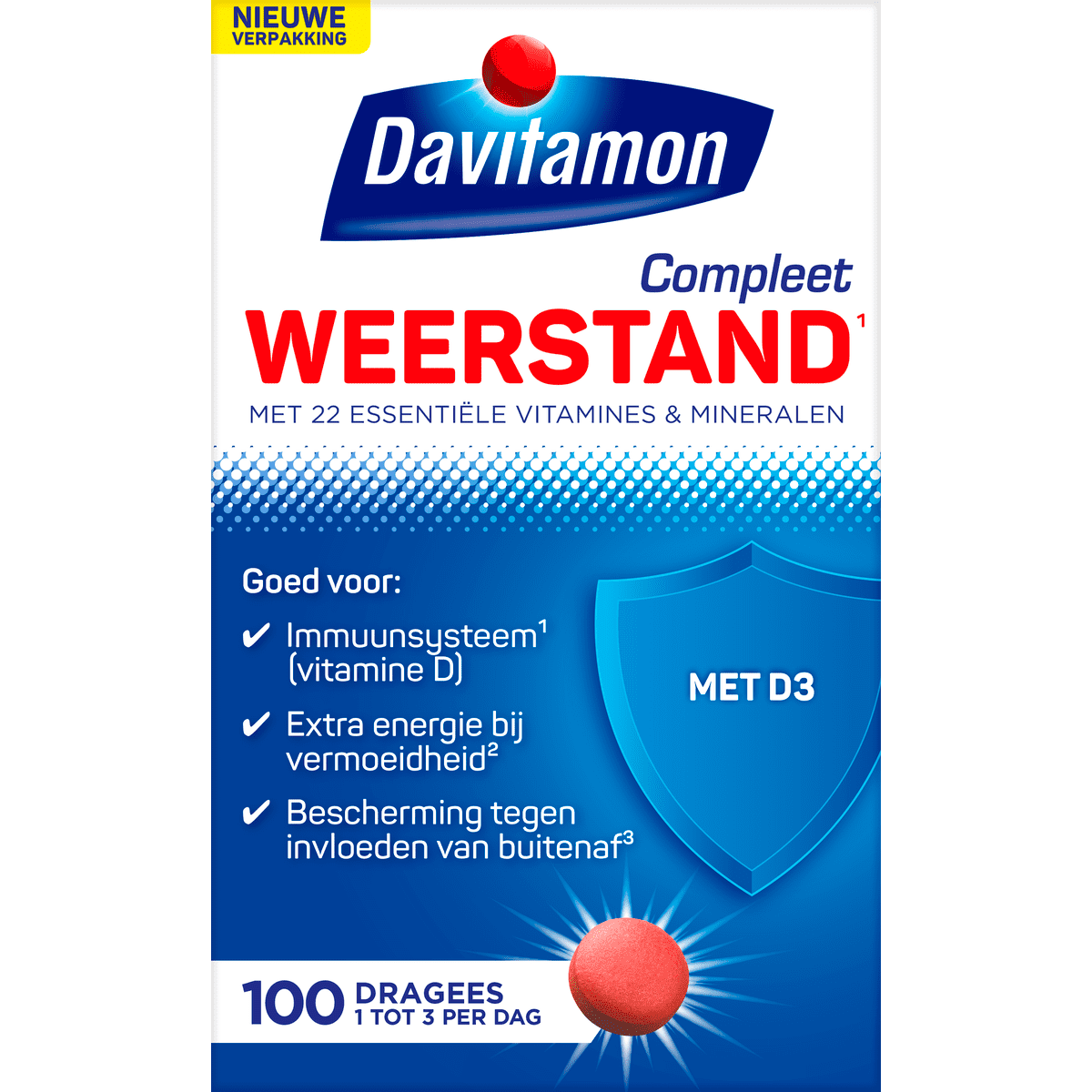 Davitamon Compleet Weerstand Met Vitamine C & D 100 Stuks 100 EA | Etos