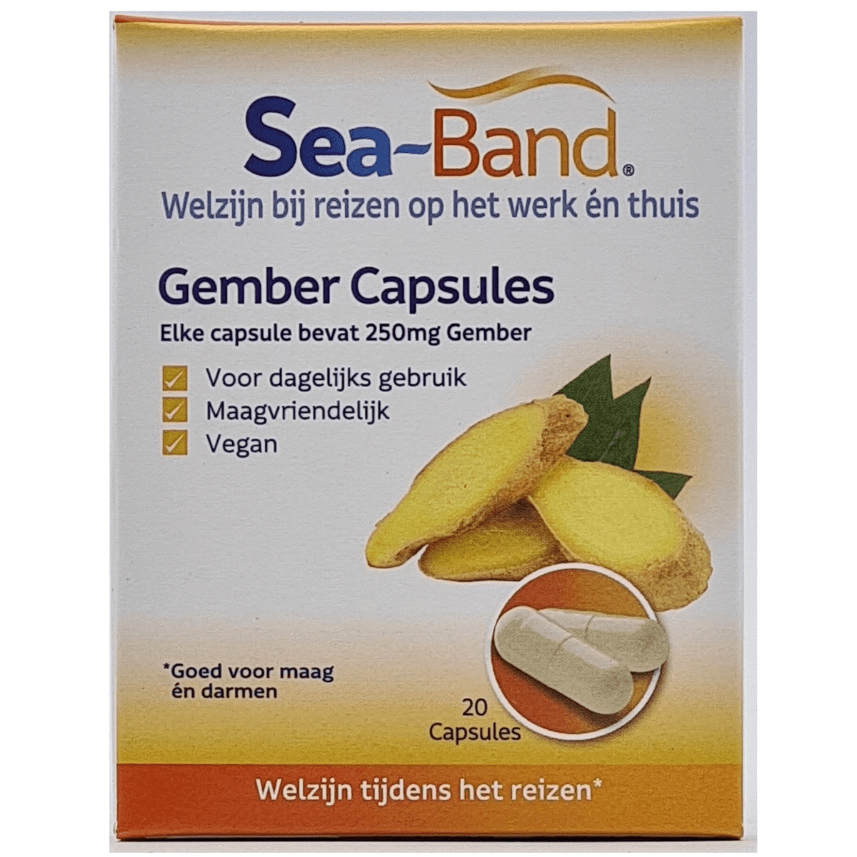Sea Band Gember Capsules 20 stuks 20 EA | Etos