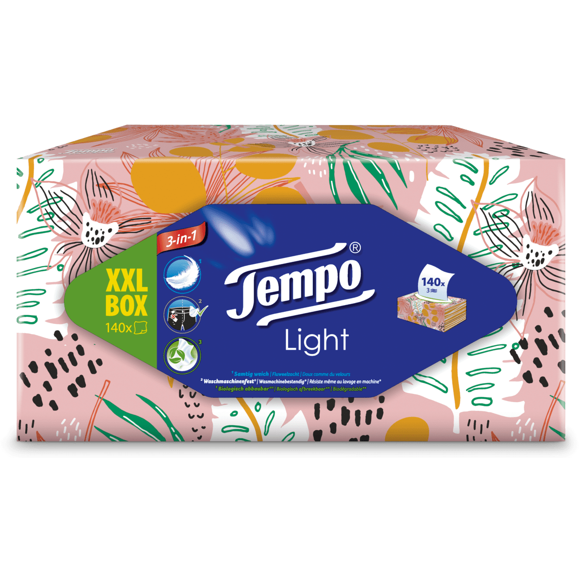 Tempo XXL Light box Tissues 140 stuks 140 EA | Etos
