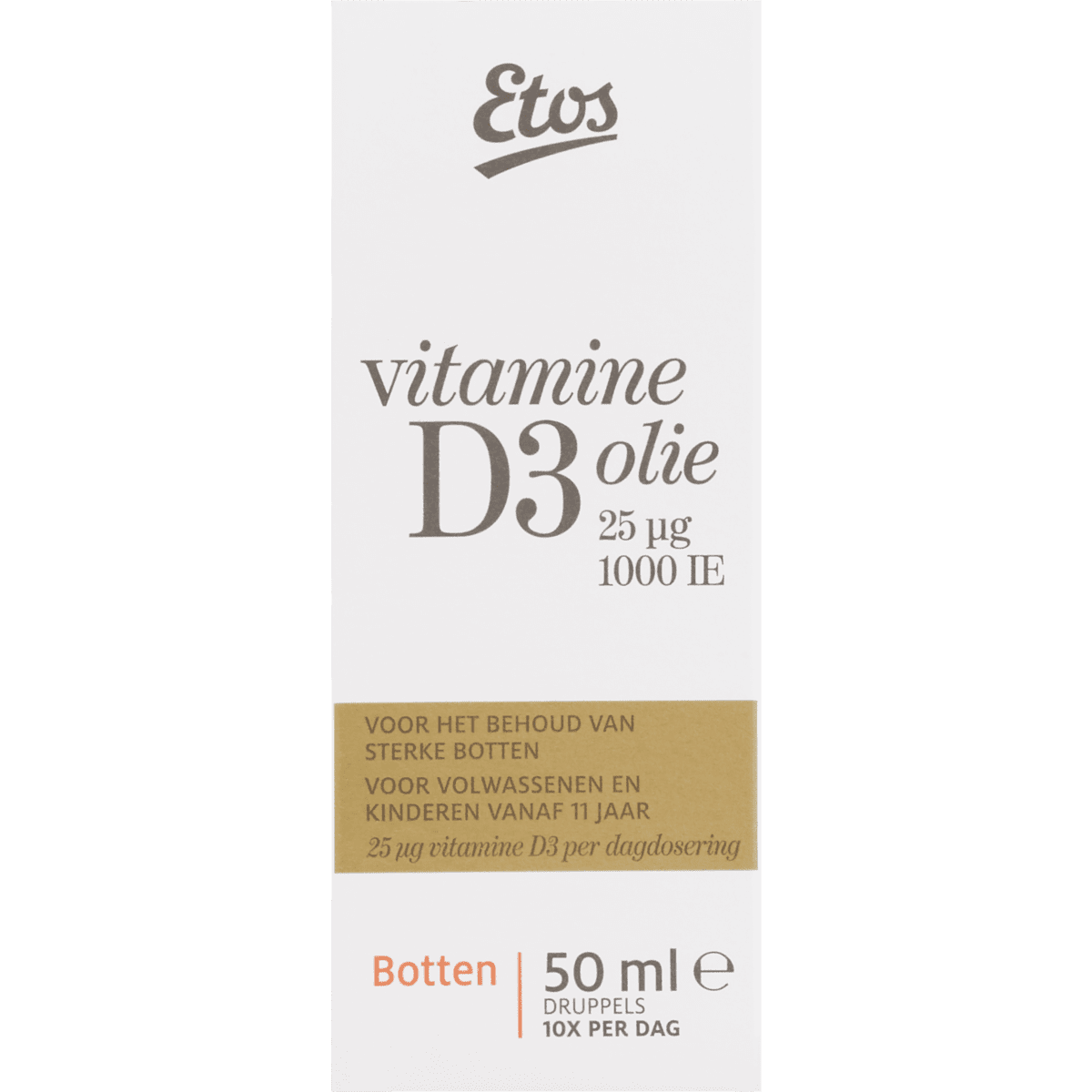 Etos Vitamine D3 Hooggedoseerd Olie 50 GR | Etos
